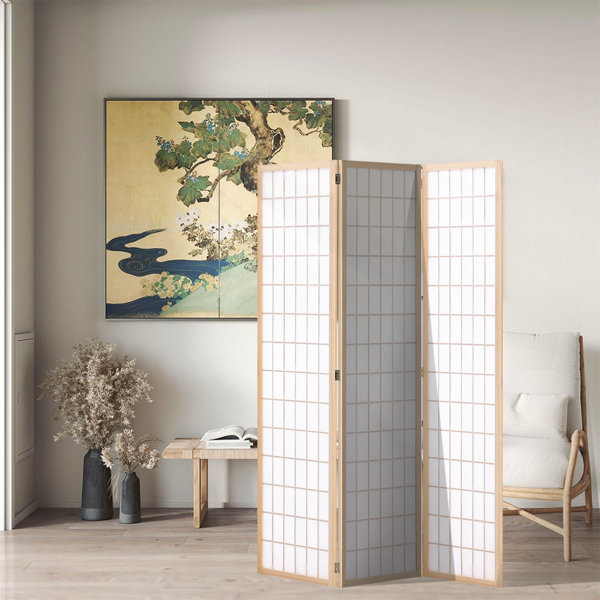 17 Stories Eric 180cm H 3 - Panel Solid Wood Folding Room Divider | Wayfair.co.uk